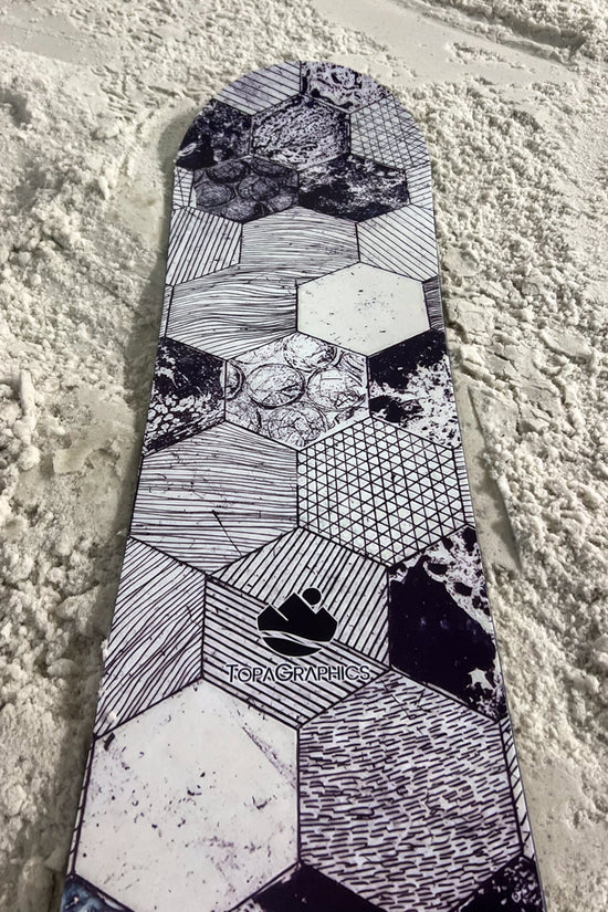 Hex Pattern Snowboard Wrap – TOPAGRAPHICS